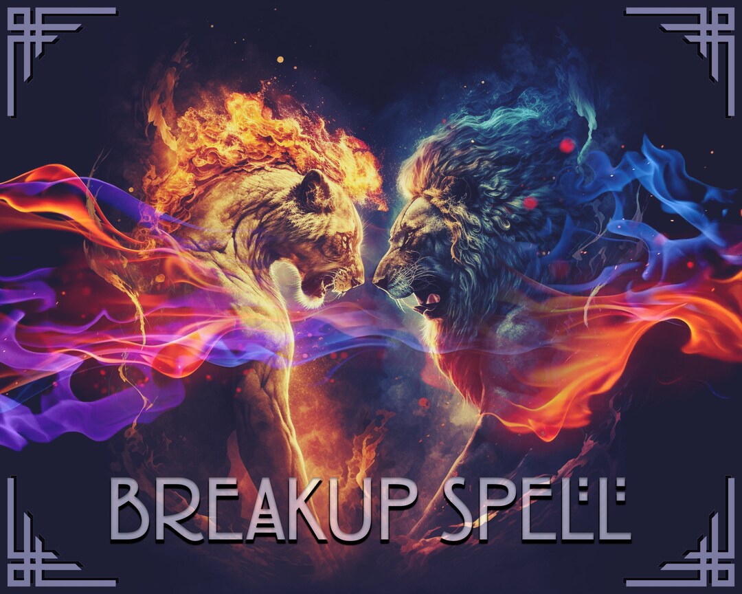 Break Up Spell Force A Breakup Break Up A Toxic Couple Etsy
