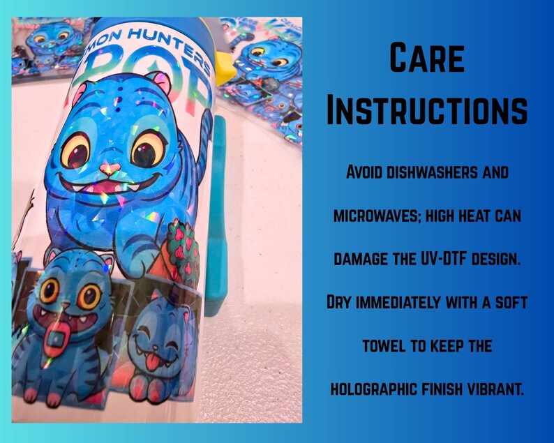 K-POP Demon Hunter Derpy Saja Holographic Tumbler: Kawaii Kids Water ...