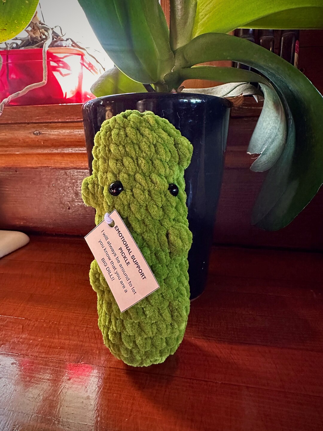 Emotional Support Pickle, Positive Pickle, Handmade Crochet Pickles ...