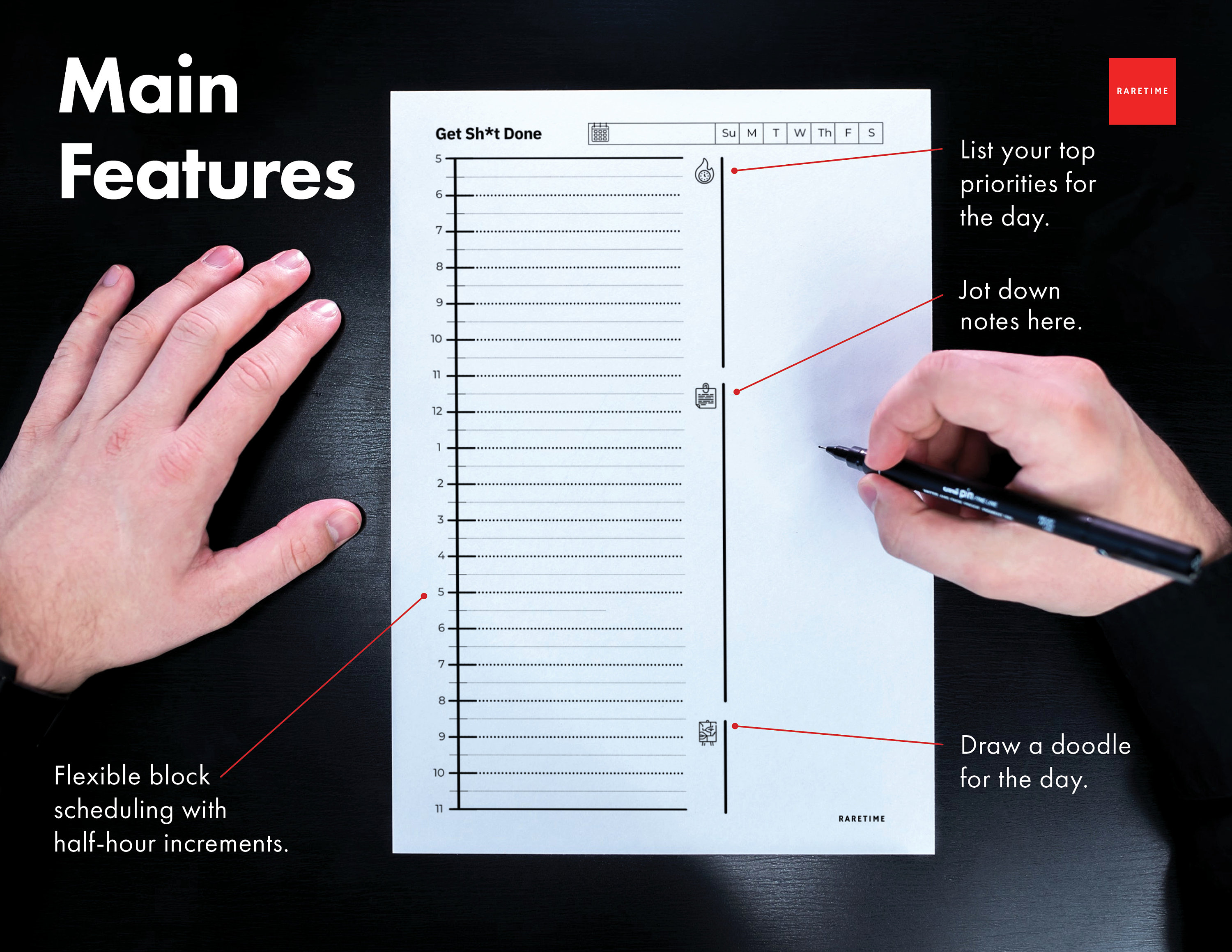 Time Blocking Daily Planner Time Block Printable Hourly - Etsy