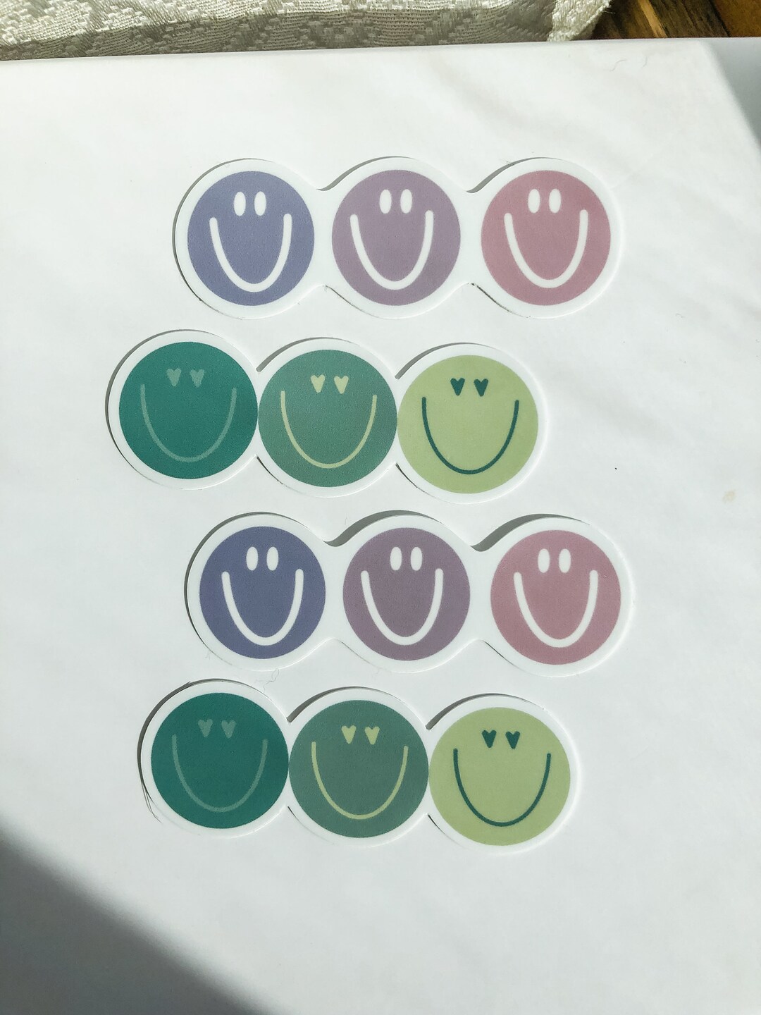 Smiley-face Sticker/ Heart-eyes Sticker/ Laptop Sticker/ Water Bottle ...