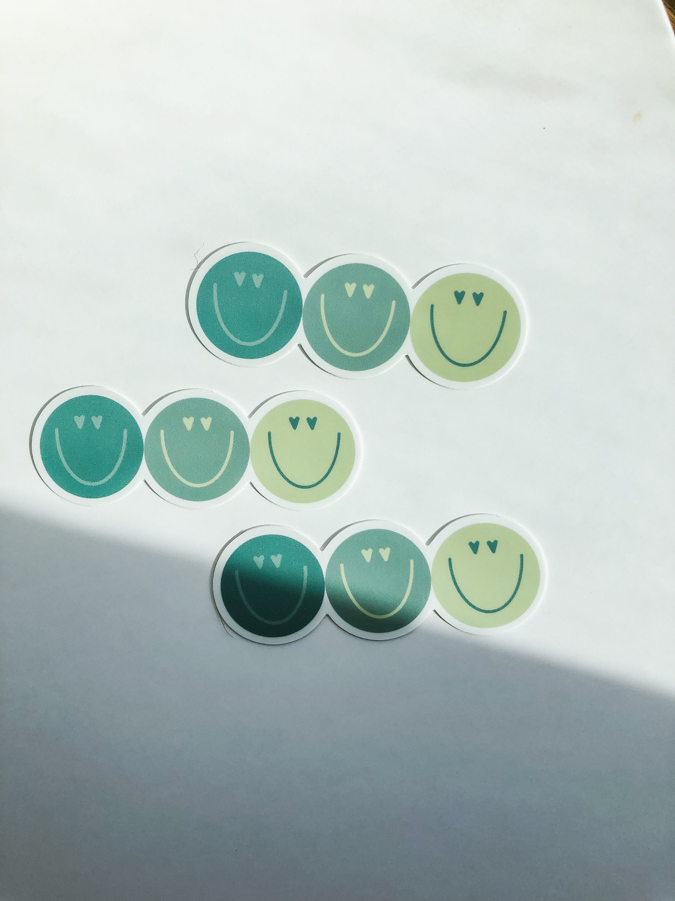 Smiley-face Sticker/ Heart-eyes Sticker/ Laptop Sticker/ Water Bottle ...