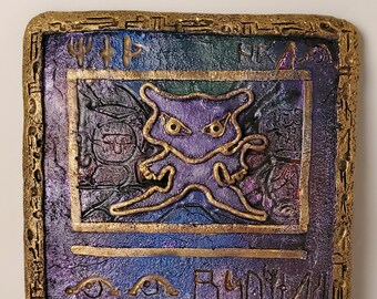 Pokémon Art Charizard Ancient Sculpture Stone Tablet Wall - Etsy