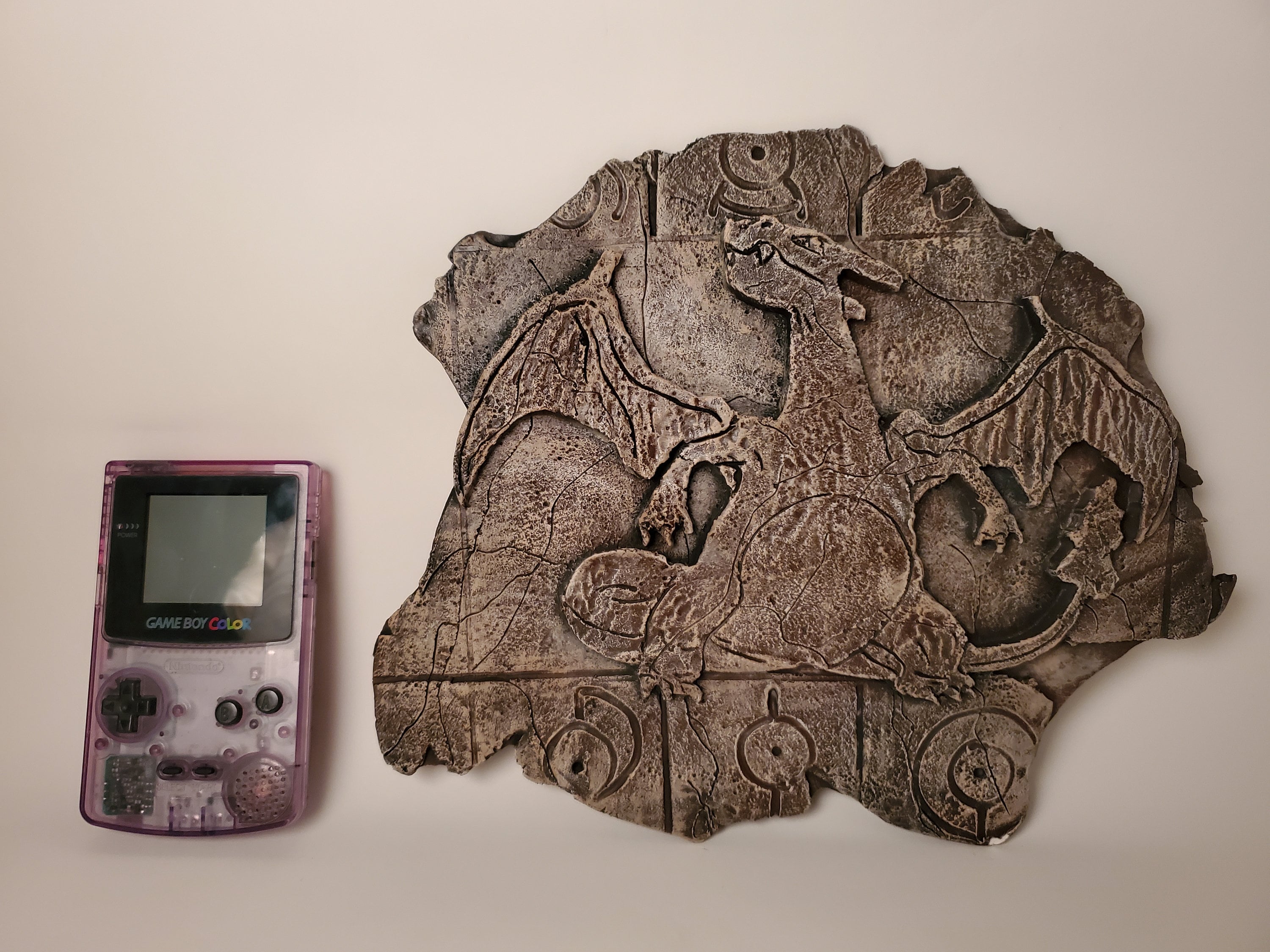 Pokémon Art Charizard Ancient Sculpture Stone Tablet Wall - Etsy