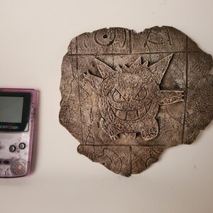 Pokémon Art Gengar Ancient Sculpture Stone Tablet Wall - Etsy