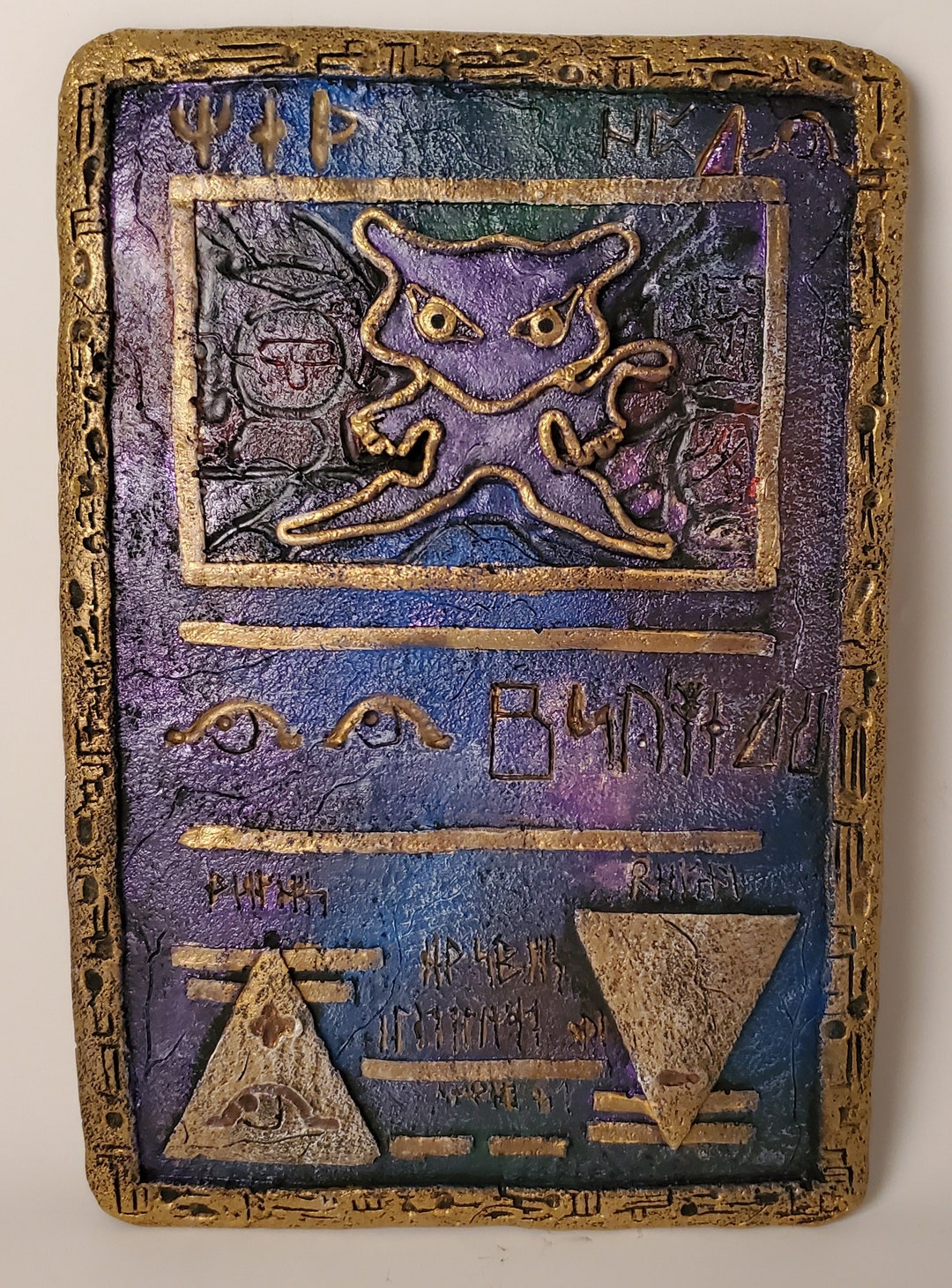 Pokémon Art Mew Card Movie Ancient Sculpture Stone Tablet Wall - Etsy