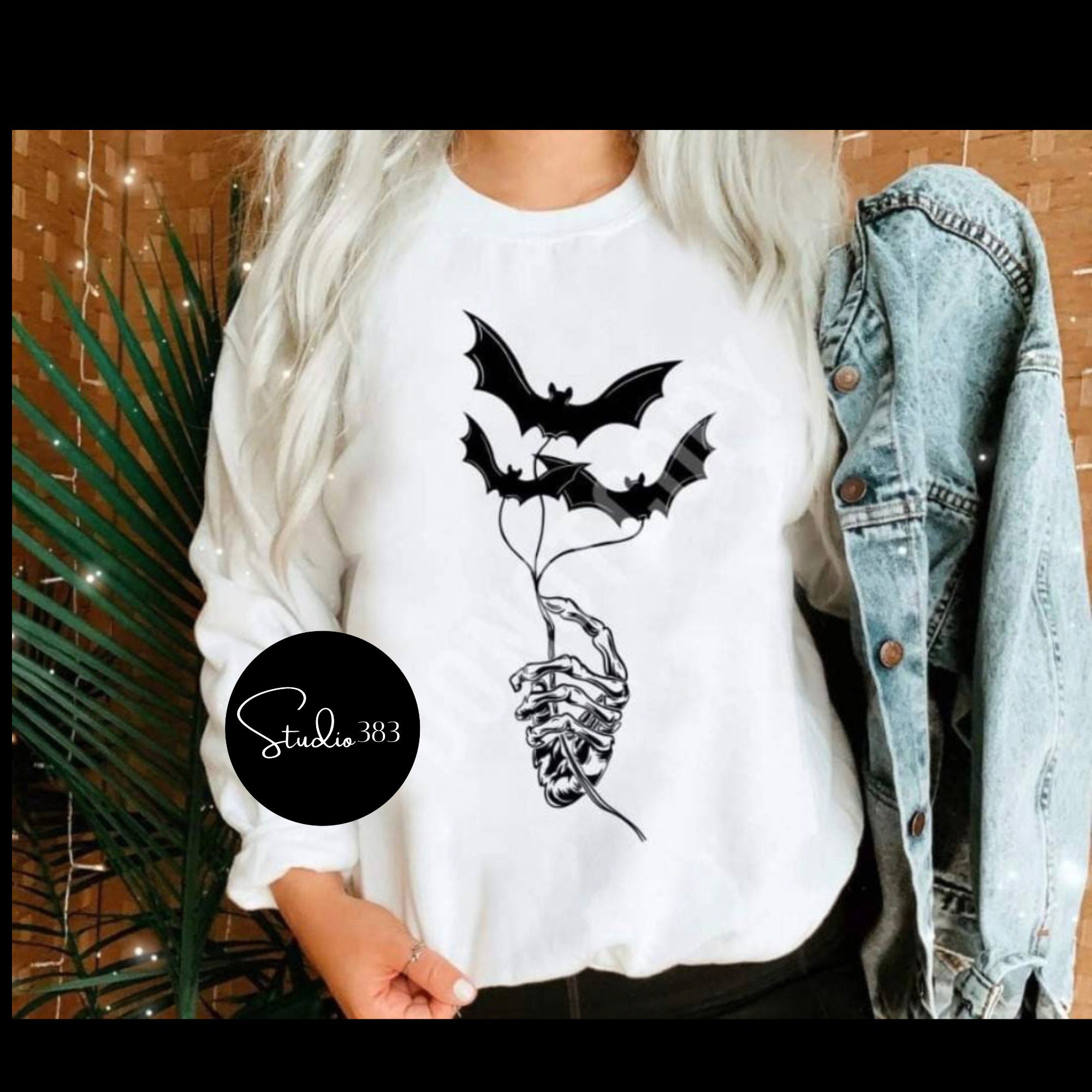 Bat Balloons Shirt, Skelly Bats Sweatshirt, Halloween Shirt, Skeleton ...