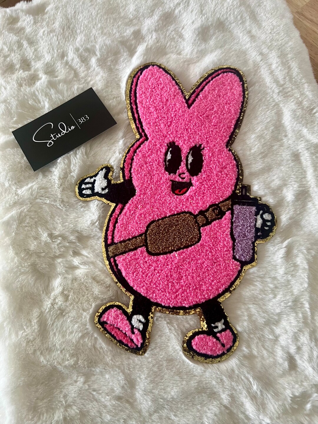 Chenille, Chenille Patches, Chenille Easter, Bunny Patch Sweatshirt, Easter Bunny Shirt, Pink ...