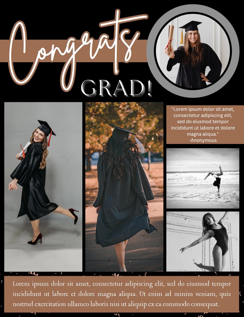 EDITABLE Yearbook Ad Template- Full Page- Modern- Senior Yearbook Ad - Etsy