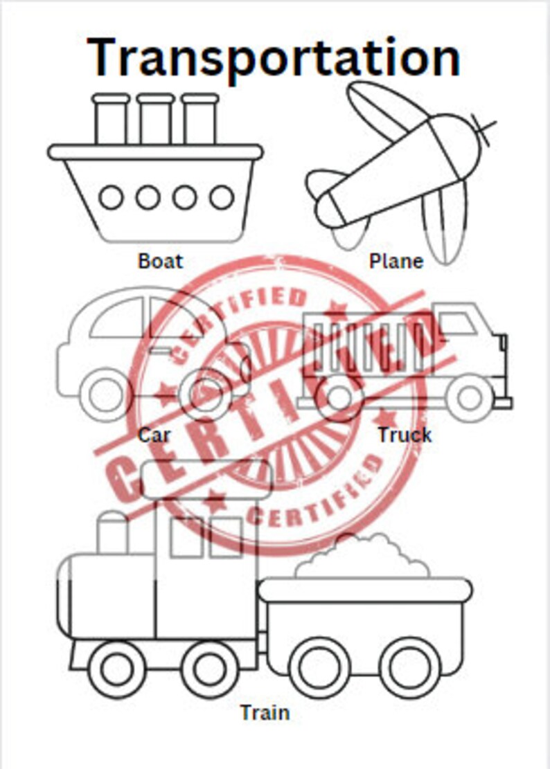 Coloring Pages Vocabulary Early Education - Etsy