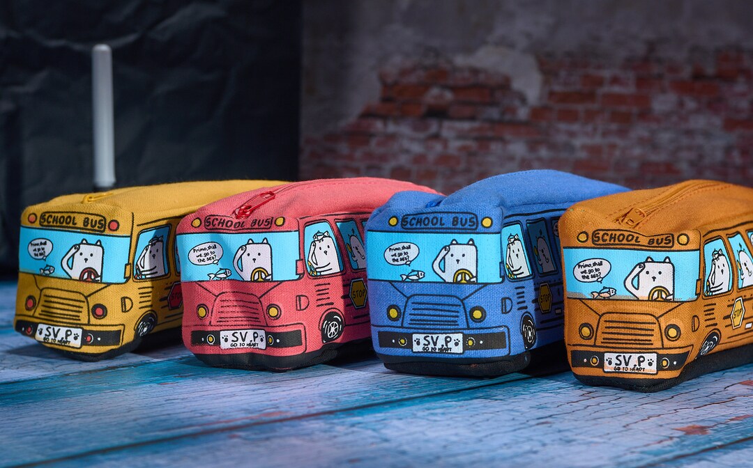 School Bus Pencil Case Kids Pencil Case Cute Pencil Case for - Etsy