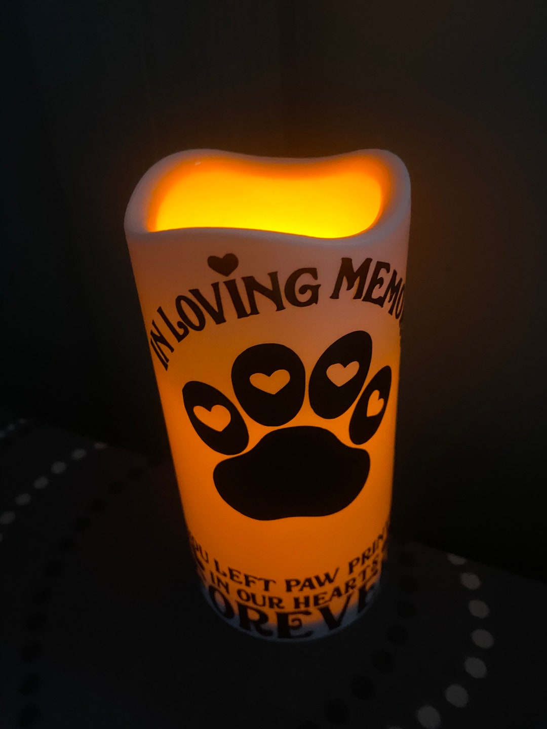 Pet Loss Memorial LED CANDLES IN Loving Memory Add Any Name - Etsy