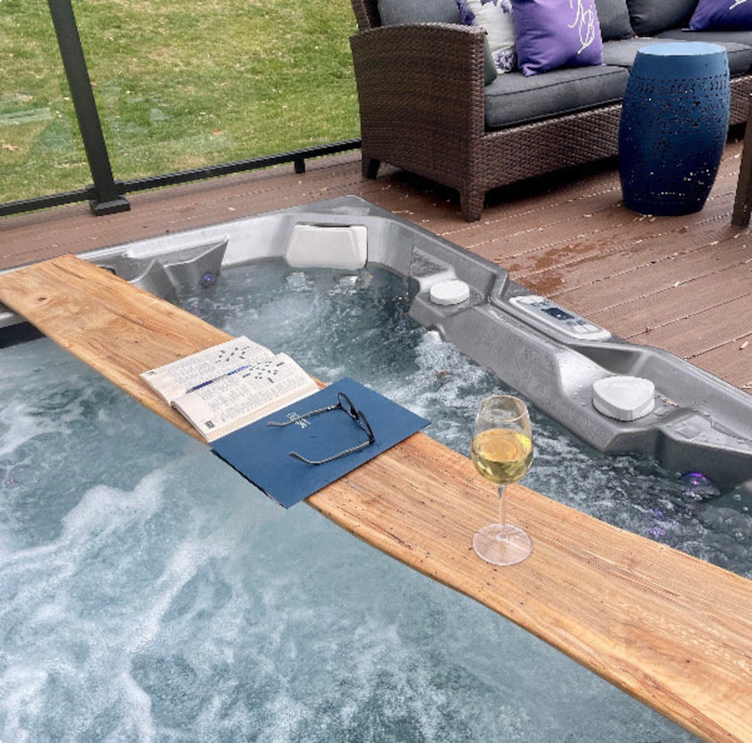 Maple/hot Tub Tray/wood/live Edge/bath Caddy /jacuzzi Tub Tray/gift ...