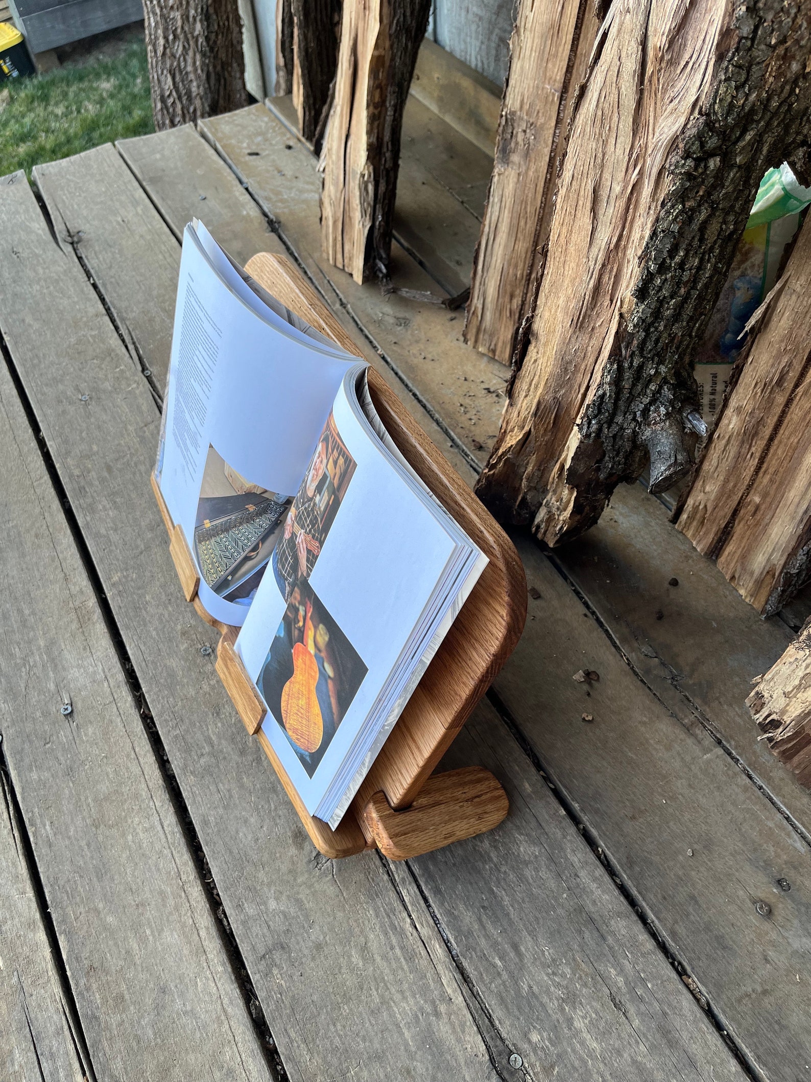 Handcrafted Oak Recipe Stand Rustic Elegance A Timeless Addition to ...