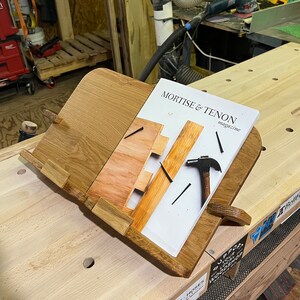 Handcrafted Oak Recipe Stand Rustic Elegance A Timeless Addition to ...