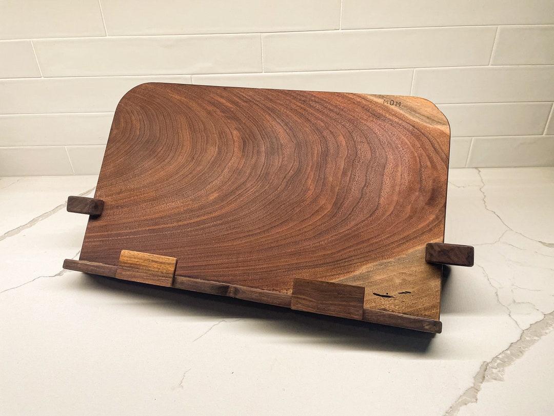Handcrafted Walnut Recipe Stand Rustic Elegance A Timeless Addition to ...