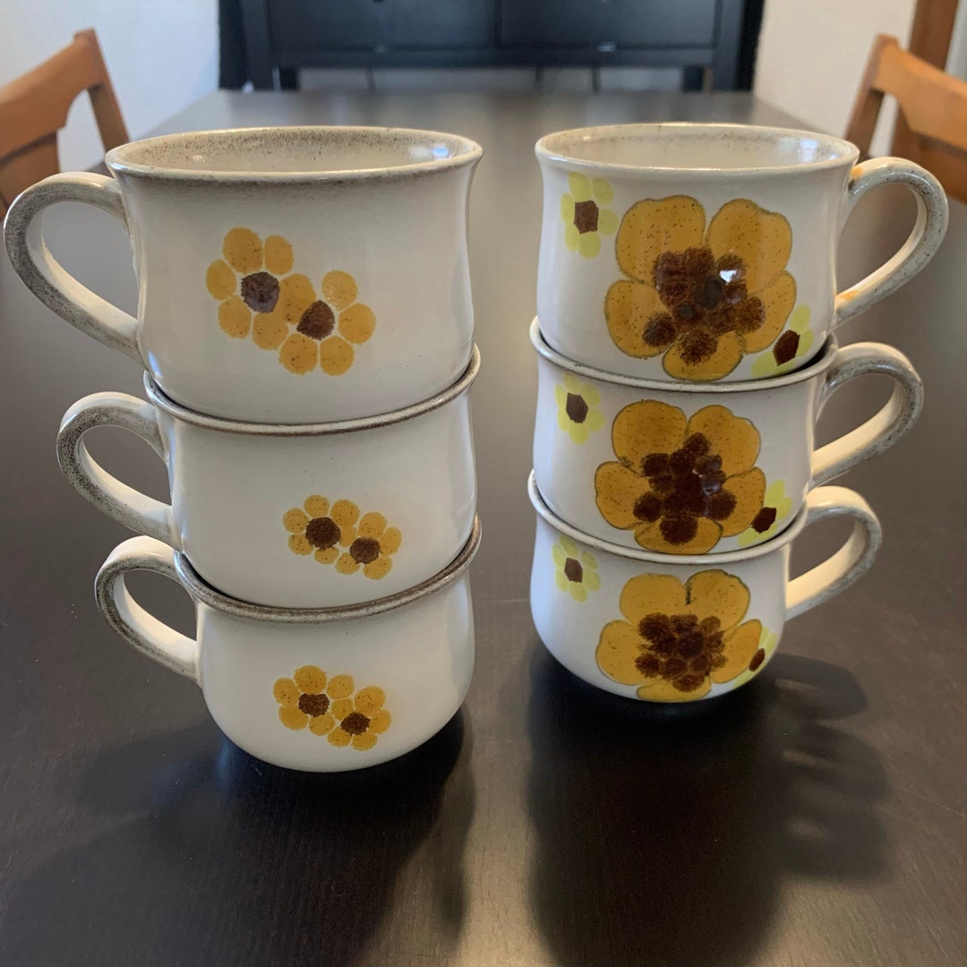 Vintage Denby Stoneware minstrel Tea Cups Set of - Etsy