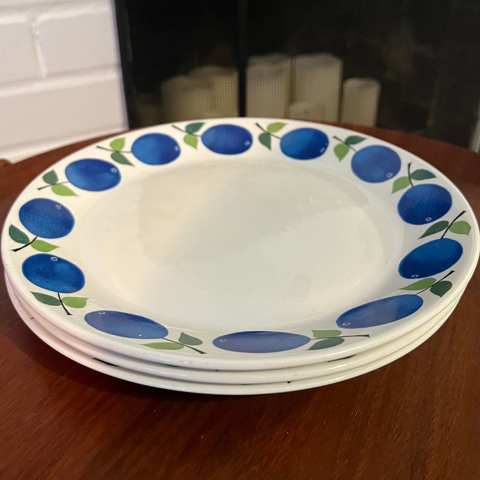 Vintage Swedish Gustavsberg Prunus Dinner Plates, Set of 3 - Etsy