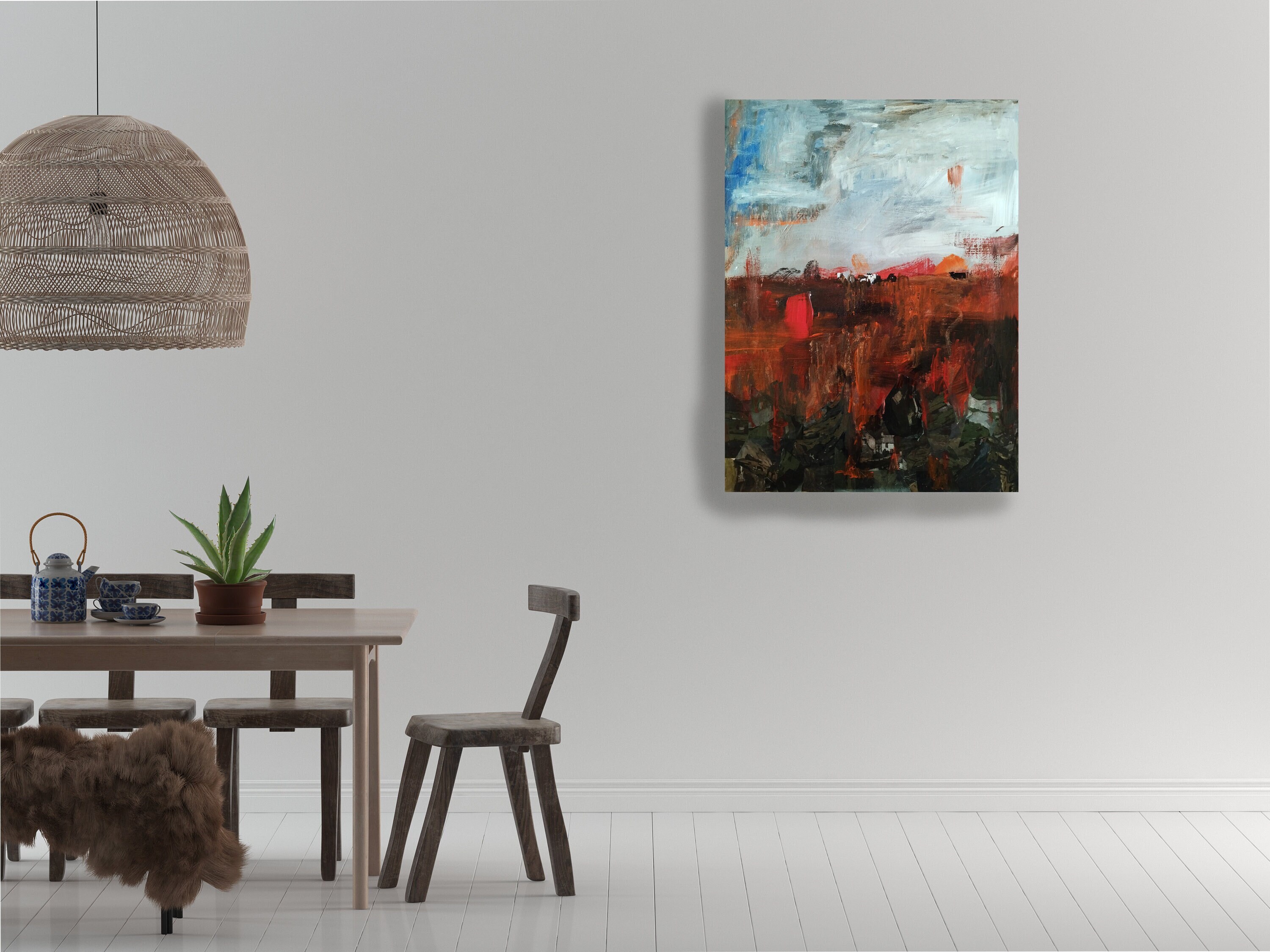 Countryside Mountain Landscape With Parts of Sir Kyffin Williams ...