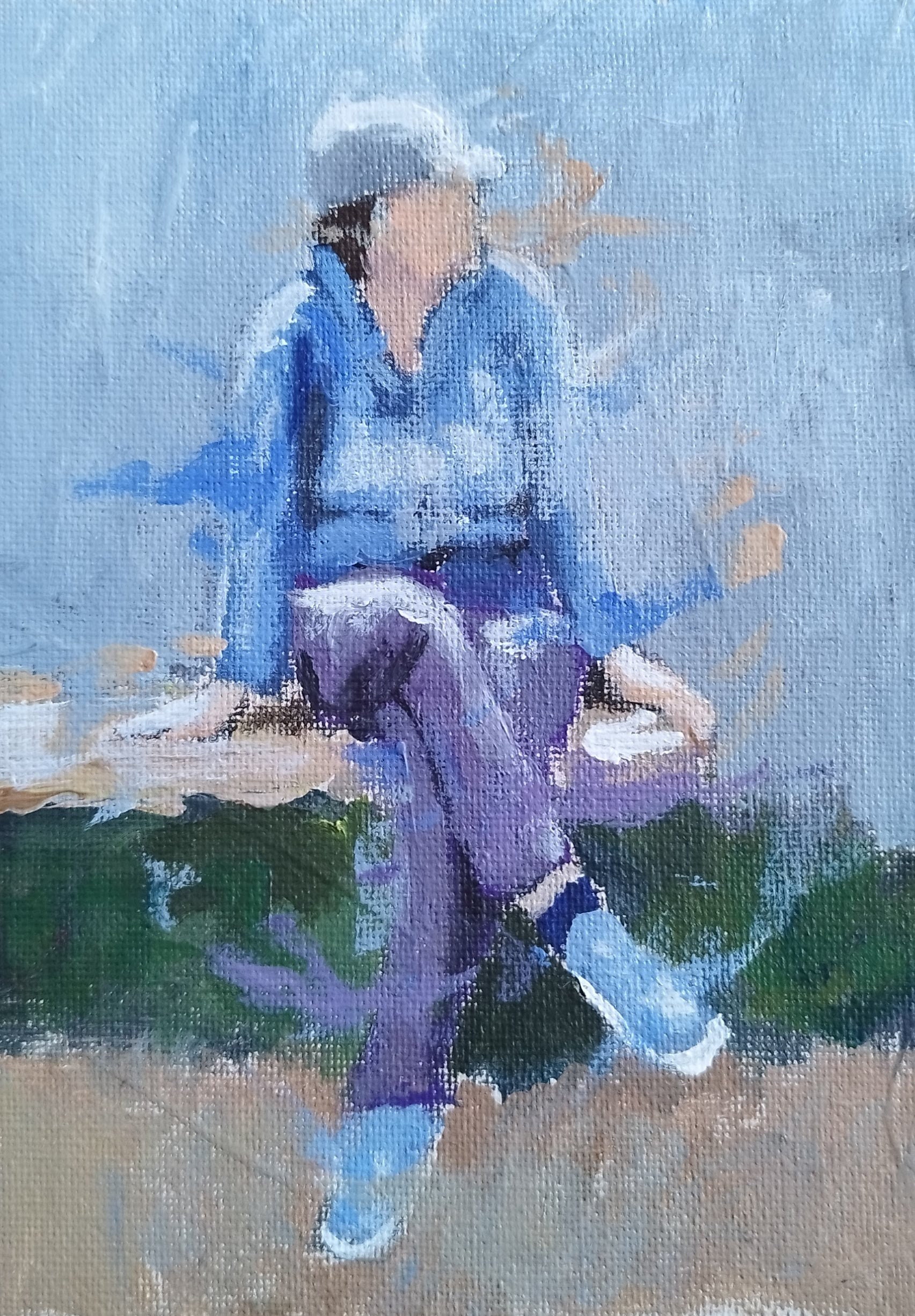 Park Bench Painting 7x5 Original Acrylic on Loxley Linen Board - Etsy