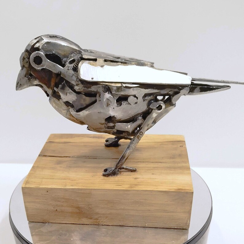 Scrap Metal Steel Goldfinch Sculpture Statue - Etsy