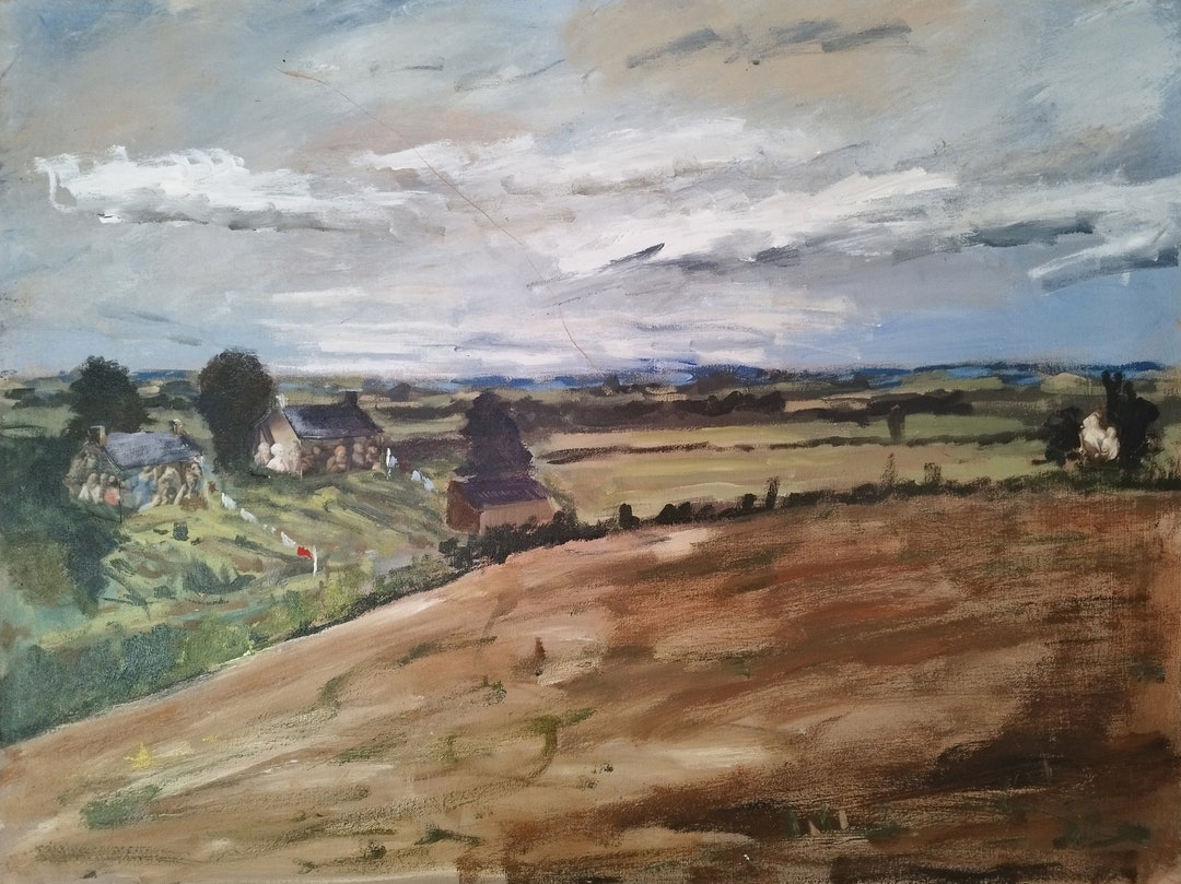 Countryside Landscape With People From Dutch Masters Paintings Collaged ...