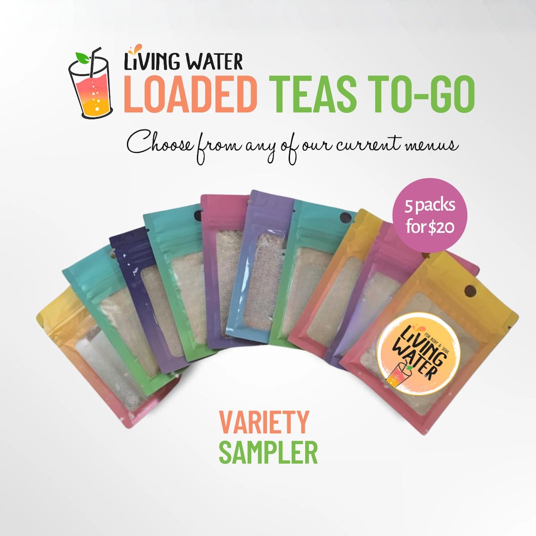 Variety Sampler 40oz Loaded Teas to Go, 5 Pack - Etsy