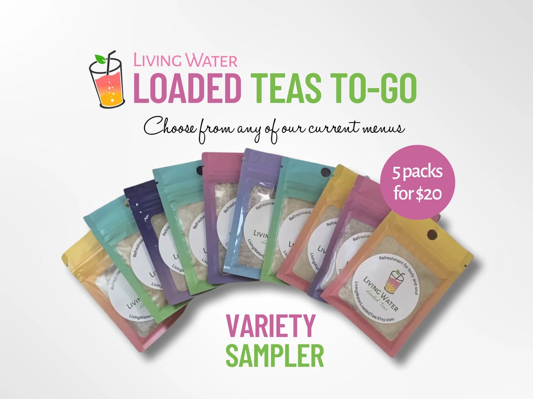 Variety Sampler 40oz Loaded Teas to Go, 5 Pack - Etsy