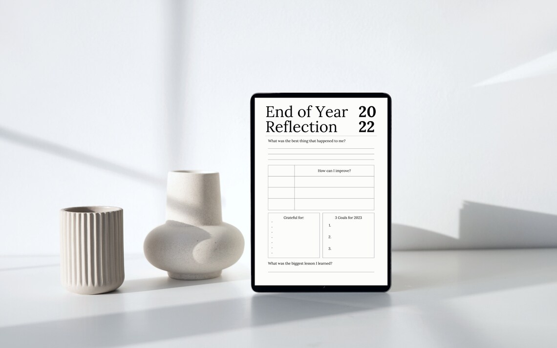2022 Reflection Template, Instant Download Yearly Review, Goal Planner ...