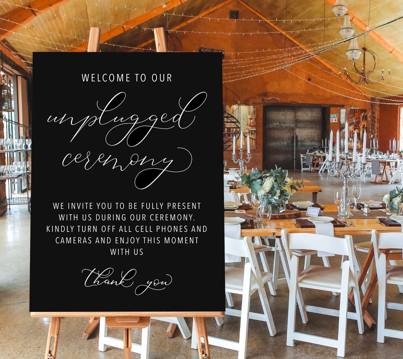Unplugged Ceremony Sign Printable Unplugged Ceremony Sign - Etsy