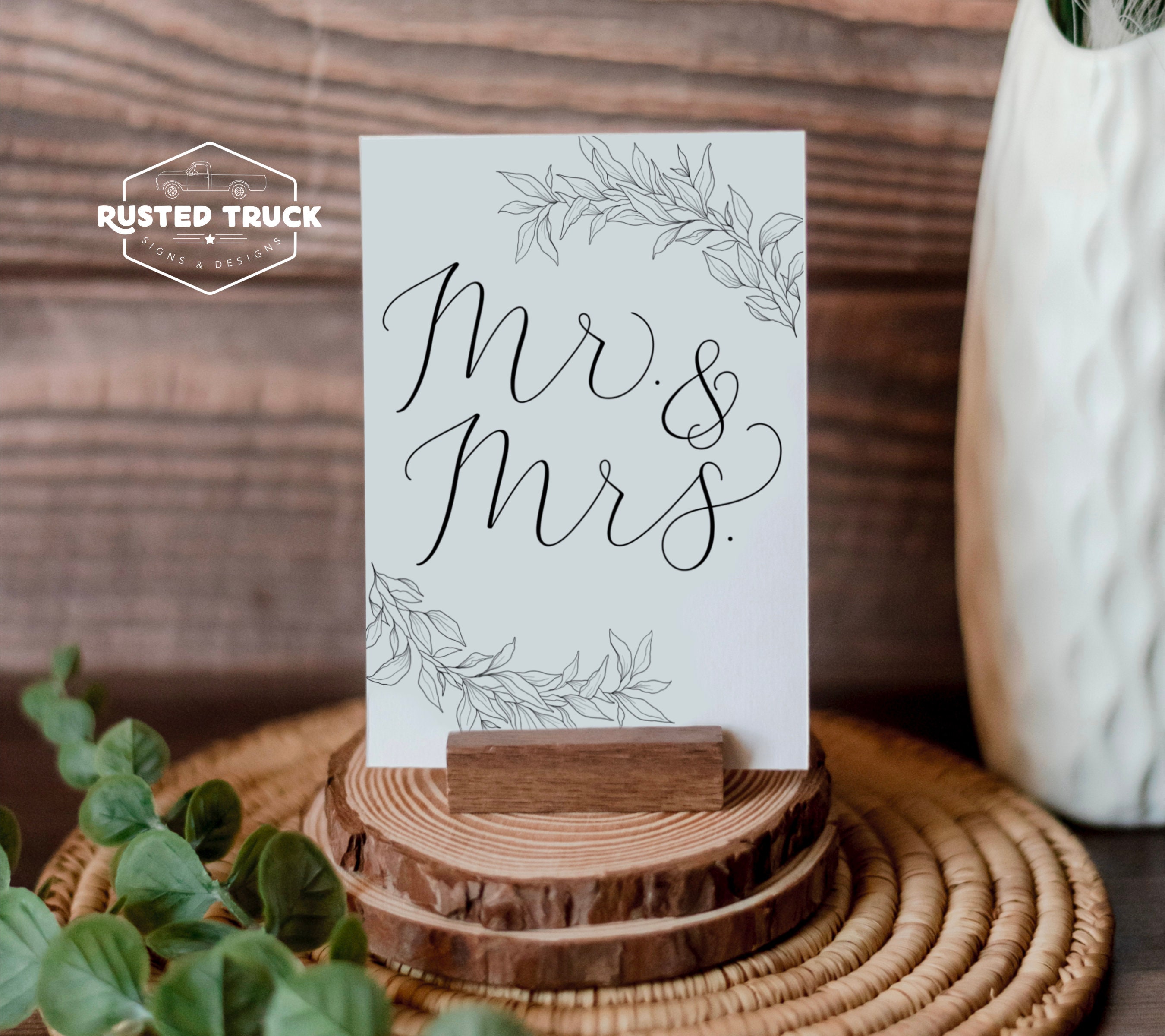 Mr. and Mrs. Branch Sign, Printable Wedding Sign, Reception Sign ...