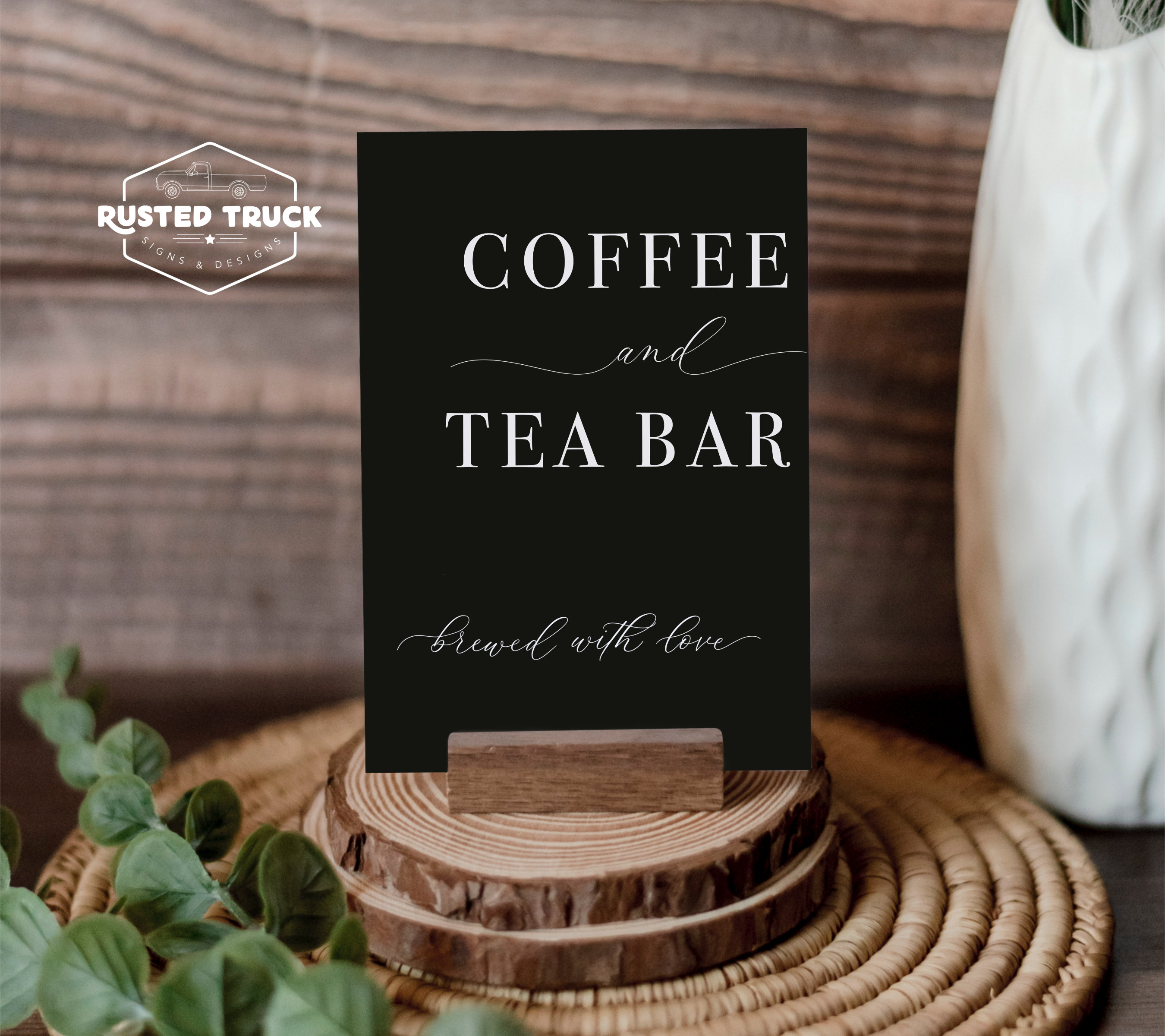 Coffee and Tea Bar Sign, Printable Coffee and Tea Sign, Coffee and Tea ...