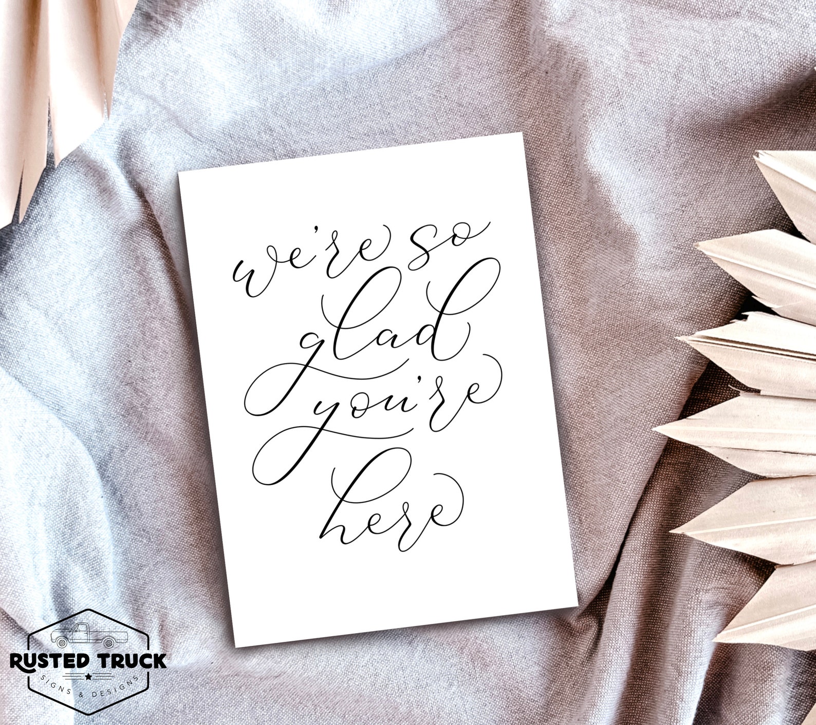 Were so Glad Youre Here Sign, Welcome Wedding Signs, Wedding Quote ...