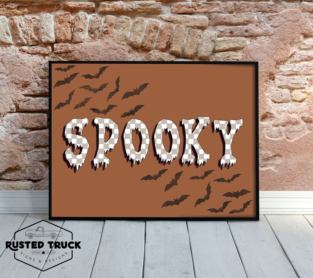 Spooky Halloween Print, Halloween Wall Art, Spooky Prints, Halloween ...