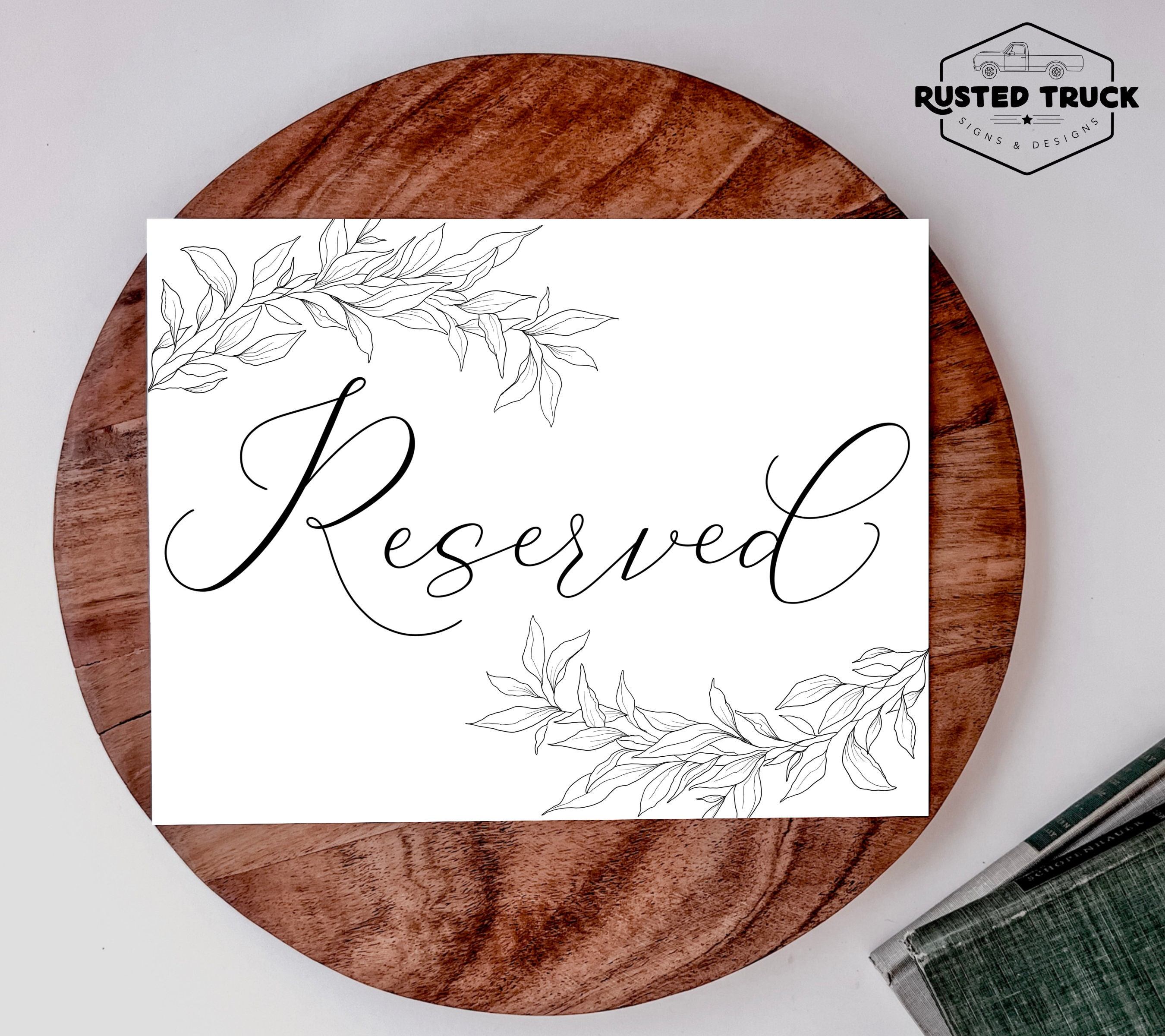 Reserved Sign Reserved Sign Printable Wedding Printables - Etsy