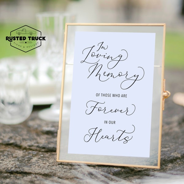 In Loving Memory Wedding Sign - Etsy