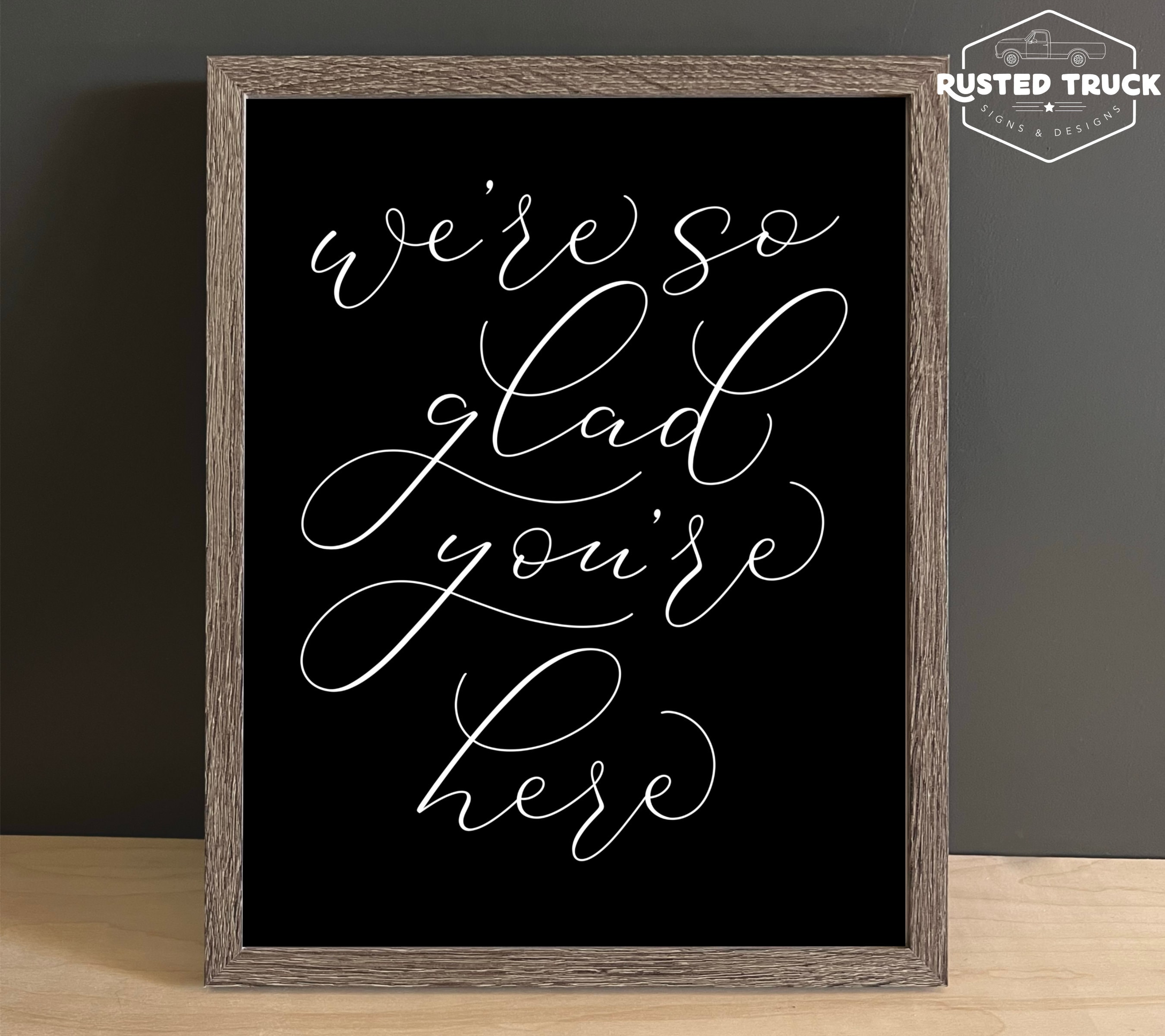 Were so Glad Youre Here Sign Welcome Wedding Signs Wedding - Etsy