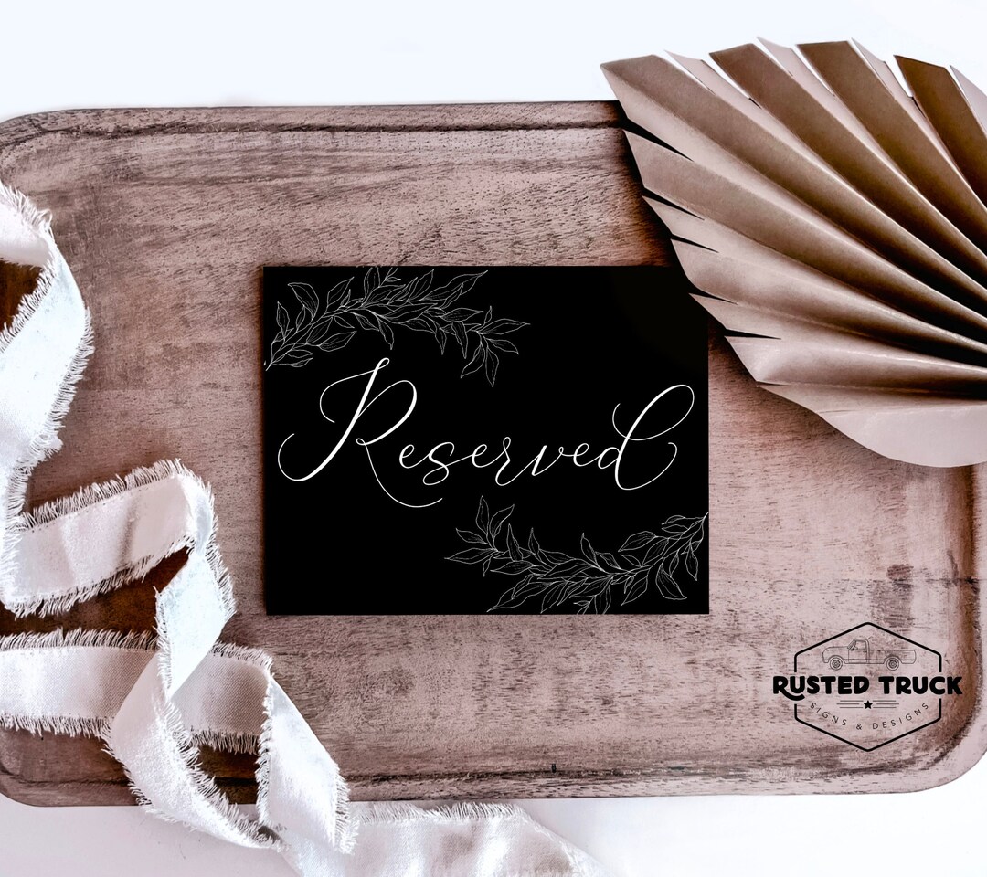 Reserved Sign Reserved Sign Printable Wedding Printables - Etsy