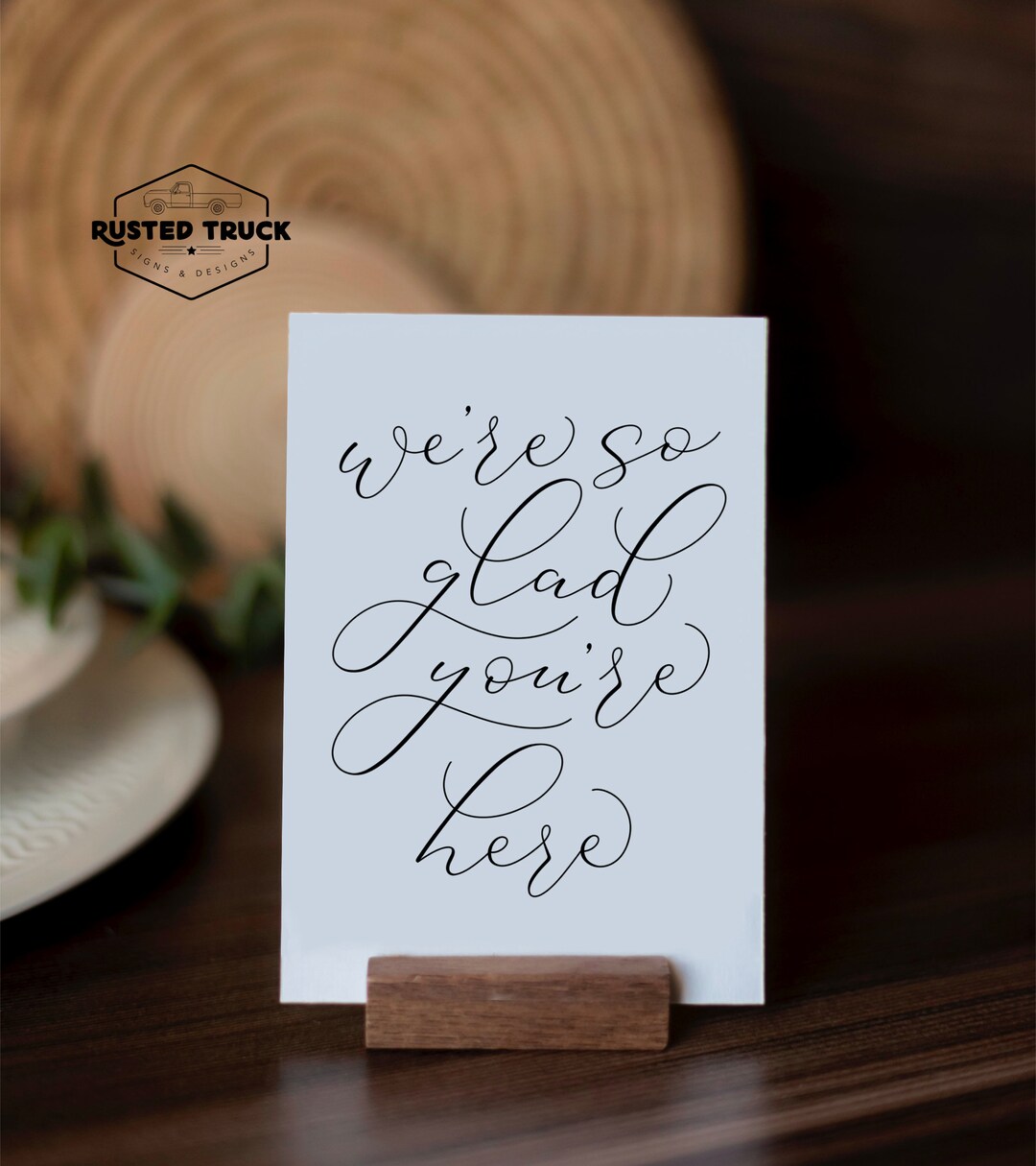 We’re so Glad You’re Here Sign, Welcome Wedding Signs, Wedding Quote ...