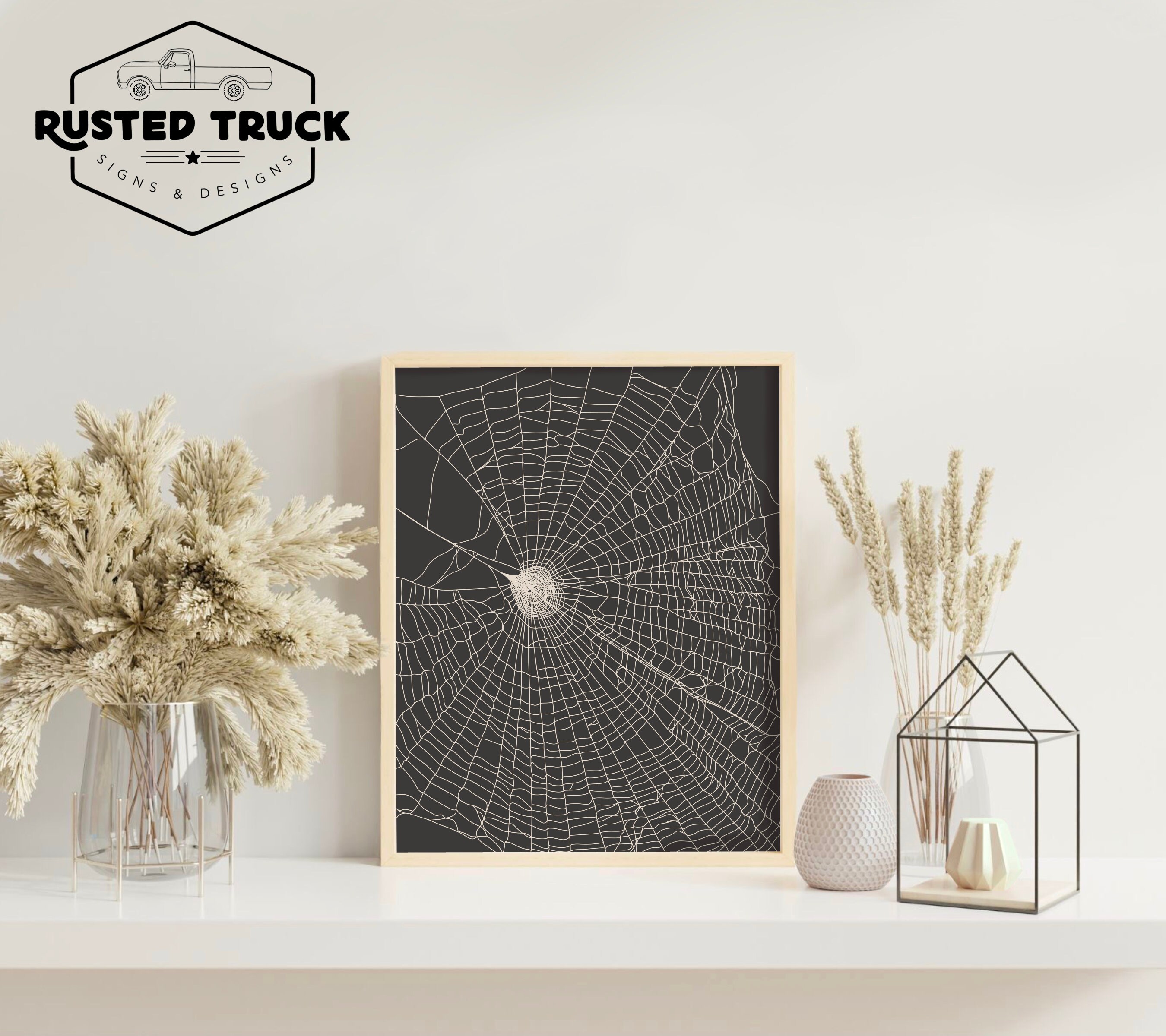Spider Web Art Print: Spooky Halloween Wall Decor (digital Download) - Etsy