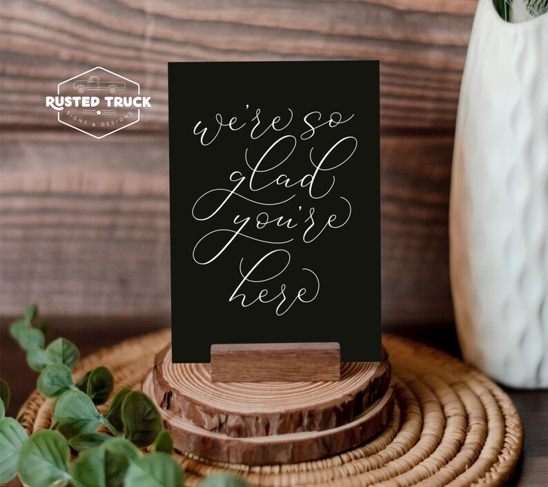 Were so Glad Youre Here Sign Welcome Wedding Signs Wedding - Etsy