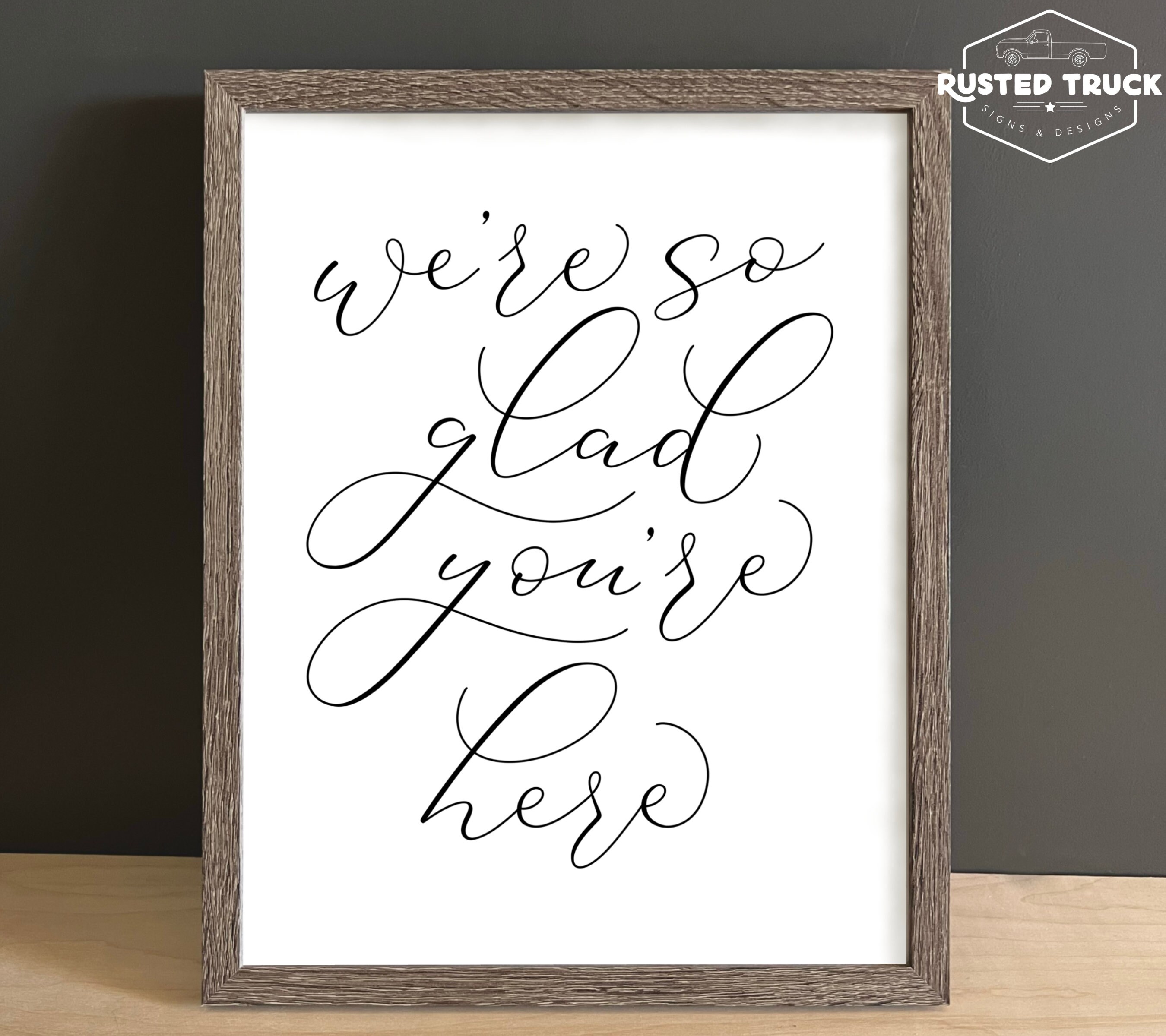 We’re so Glad You’re Here Sign, Welcome Wedding Signs, Wedding Quote ...