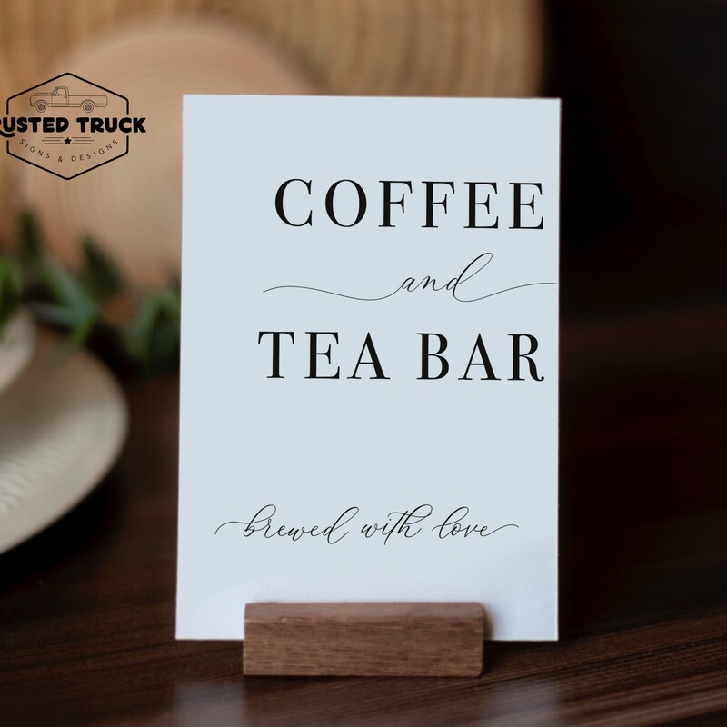 Coffee and Tea Bar Sign - Etsy