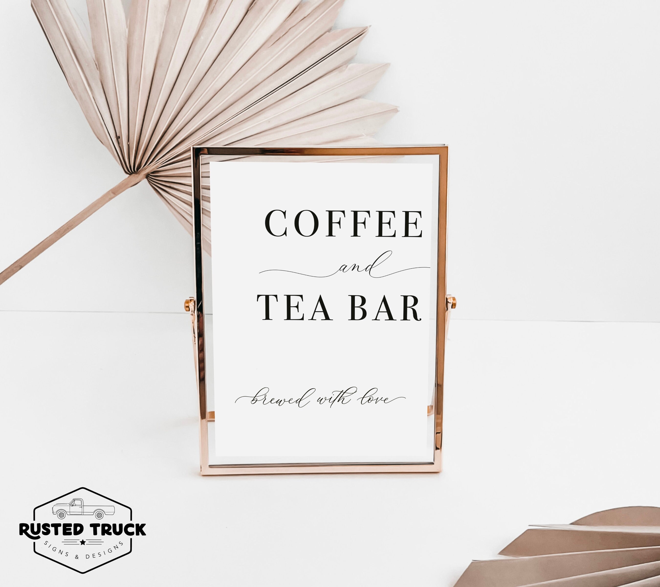 Coffee and Tea Bar Sign, Printable Coffee and Tea Bar Sign, Coffee and ...