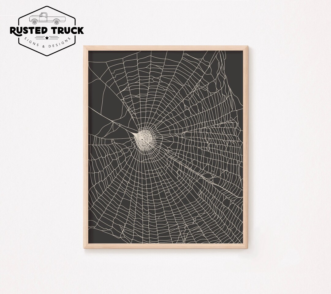 Spider Web Art Print: Spooky Halloween Wall Decor (digital Download) - Etsy