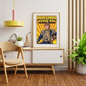 Vibrant Wall Art, Bollywood Actors, Iconic Dialogues, Mogambo Khush Hua ...