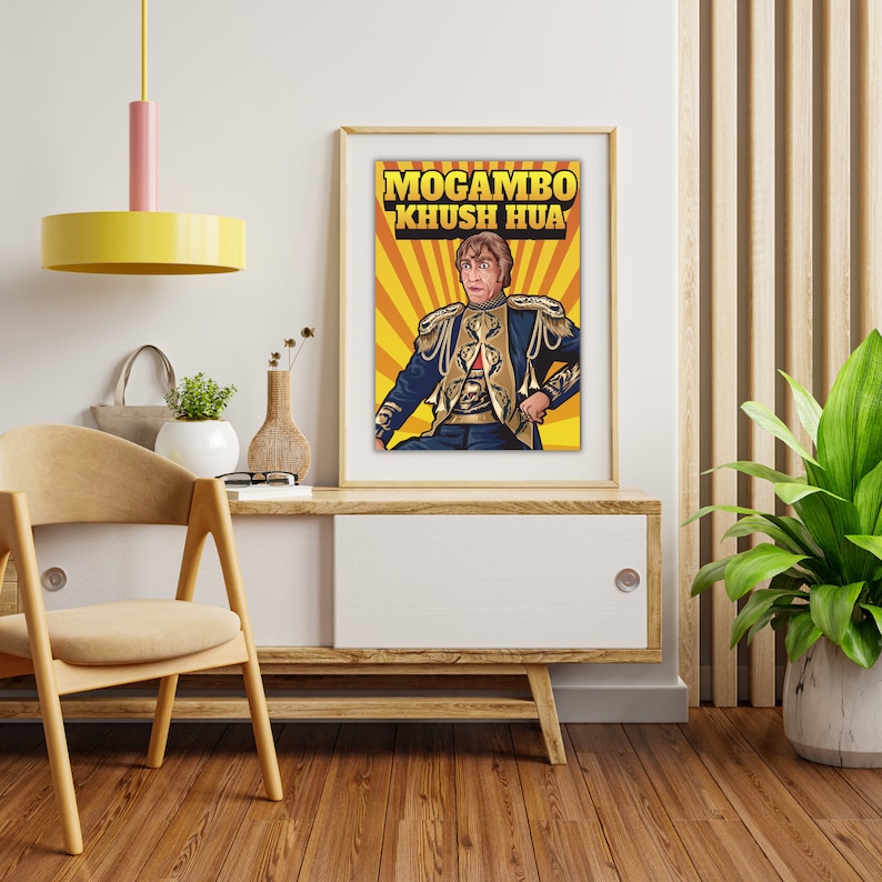 Vibrant Wall Art, Bollywood Actors, Iconic Dialogues, Mogambo Khush Hua ...