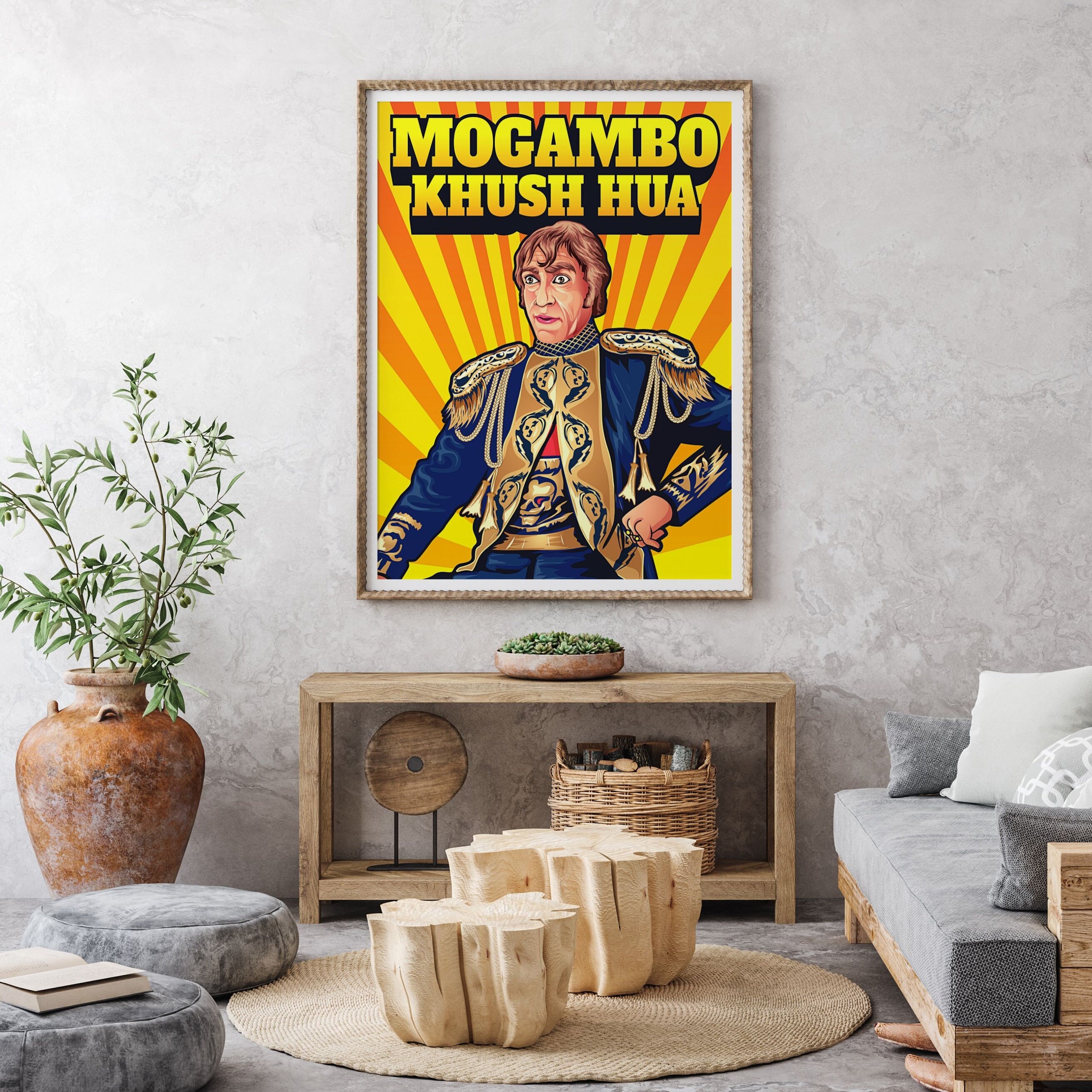 Vibrant Wall Art, Bollywood Actor Portraits, Iconic Dialogues, Mogambo ...