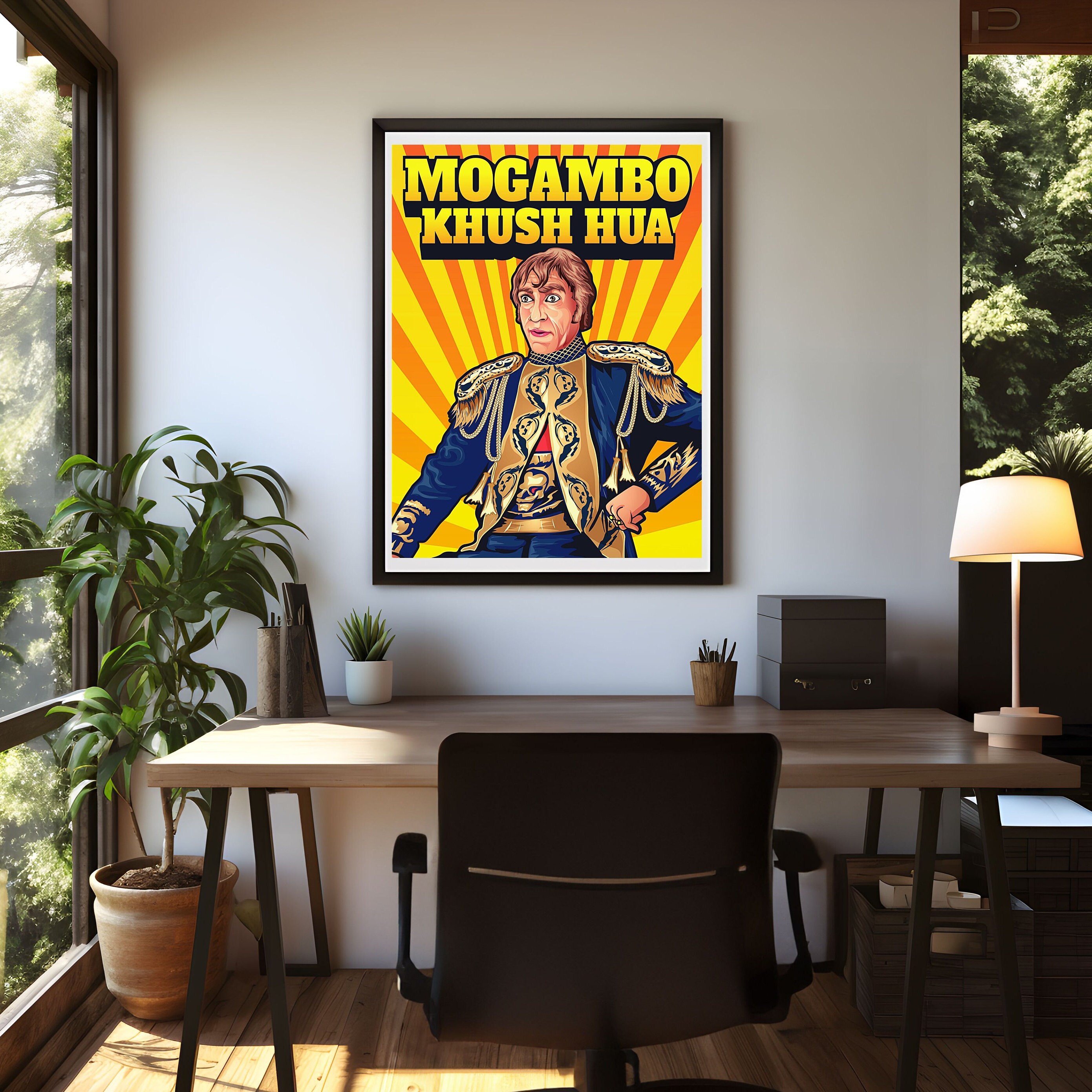 Vibrant Wall Art, Bollywood Actor Portraits, Iconic Dialogues, Mogambo ...