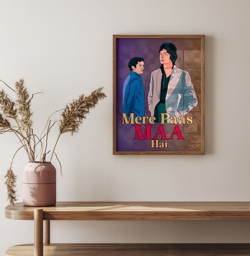 Vibrant Wall Art, Bollywood Actors, Iconic Dialogues, Premium Matte ...